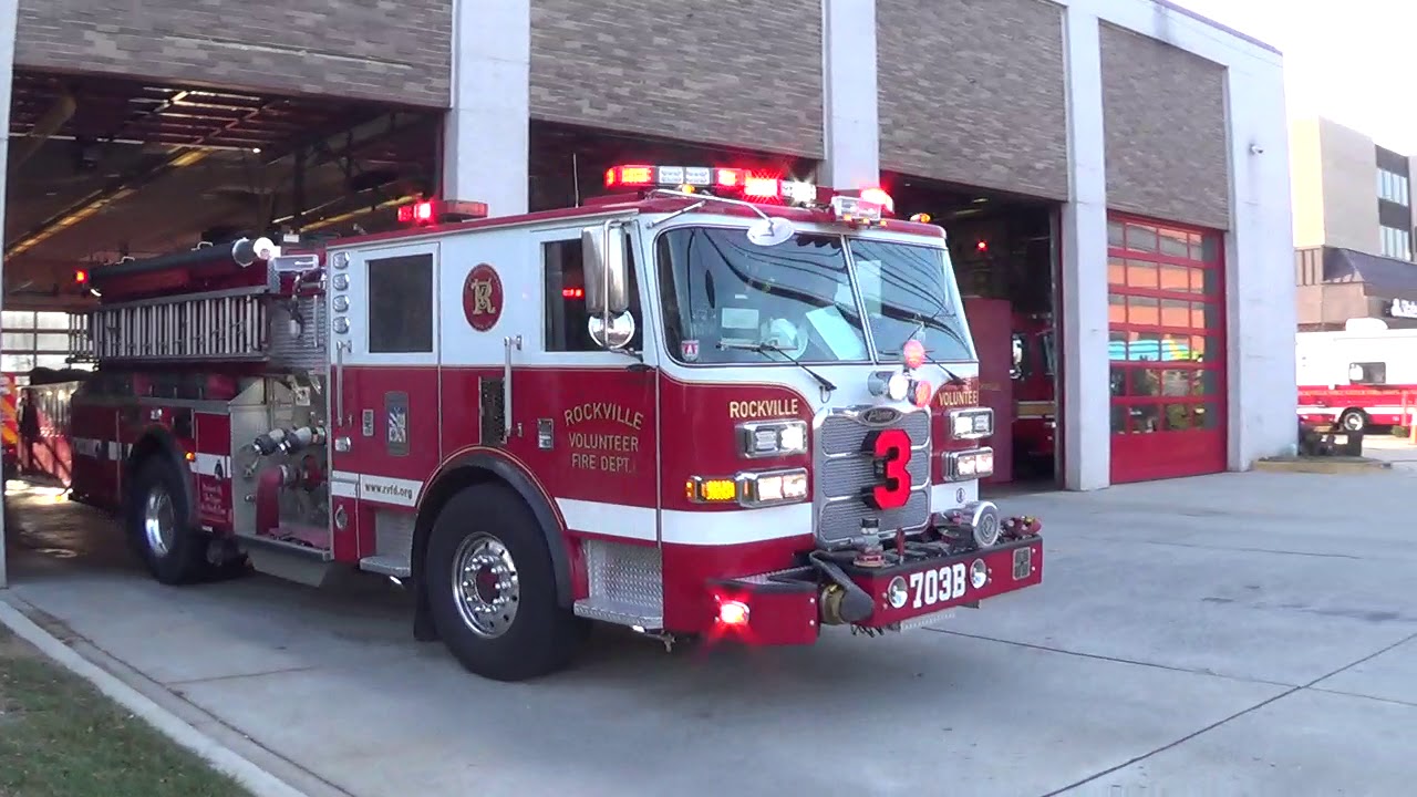 RVFD Engine 703 Bravo and Reserve Rescue Squad (703) Responding To ...
