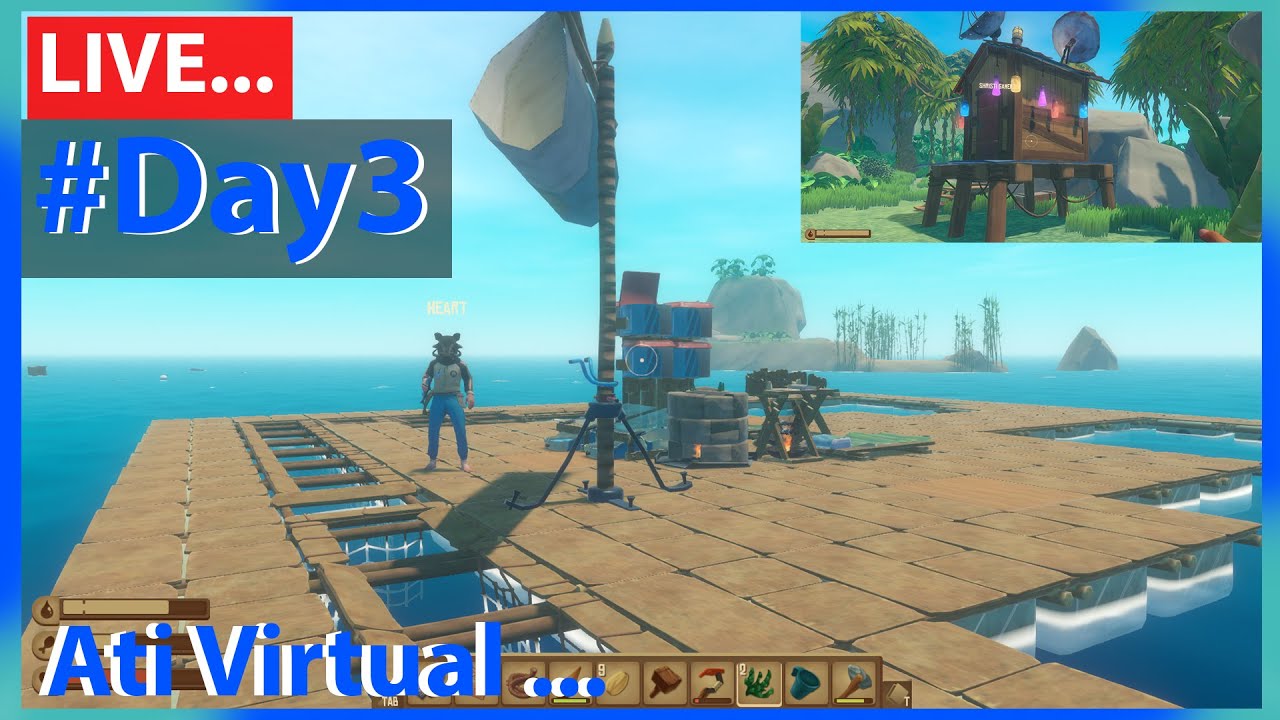 Me and my Friend Survive Day 3 on My Raft - RAFT Live Multiplayer ...