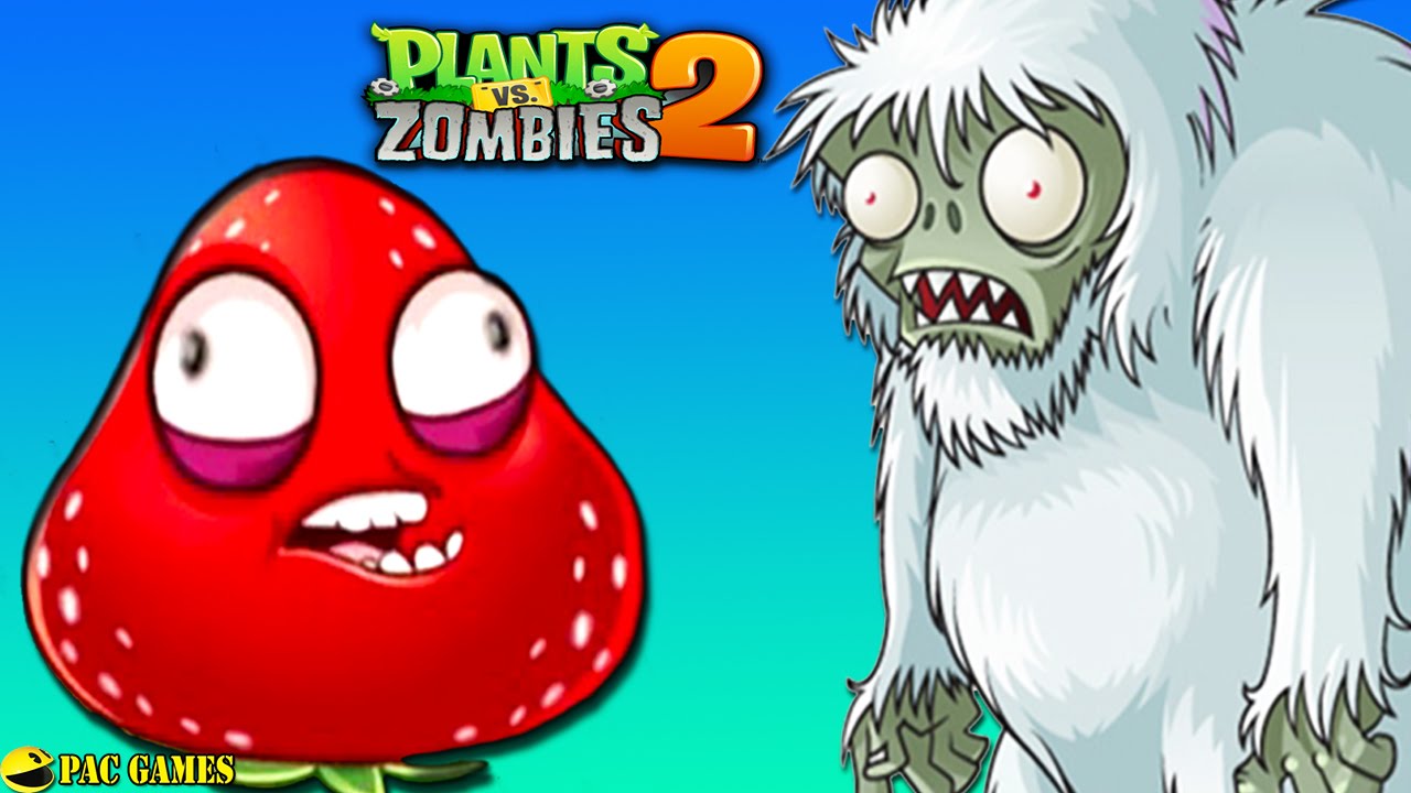 Plants Vs Zombies 2 - Strawburst Vs Yeti - YouTube