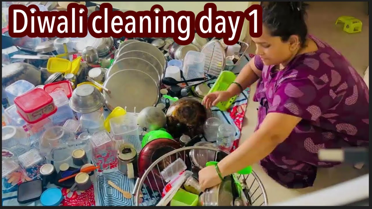 आज केली kitchen cleaning ला सुरूवात | Diwali cleaning day 1 | मामाच्या ...