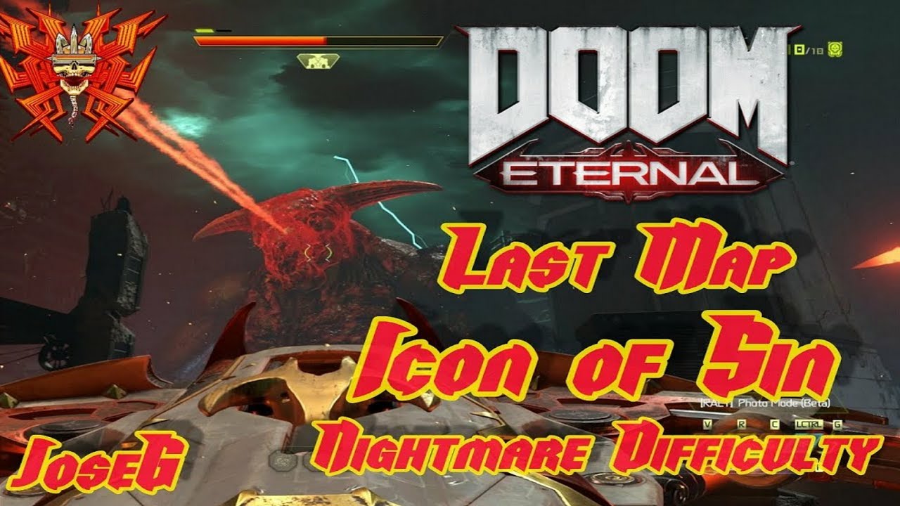 Doom Eternal Last Boss | Icon of Sin | Nightmare Difficulty! - YouTube