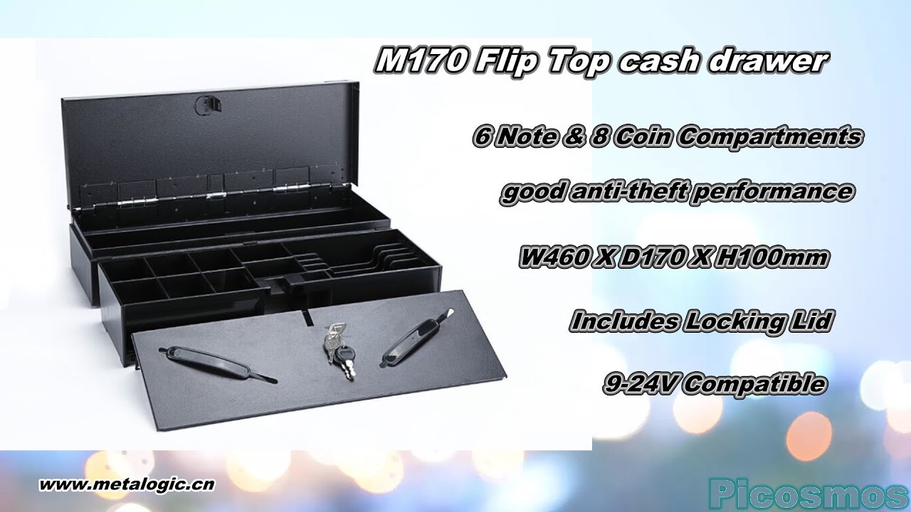 FLIP-TOP CASH DRAWER M170, STRONG AND DURABLE - YouTube