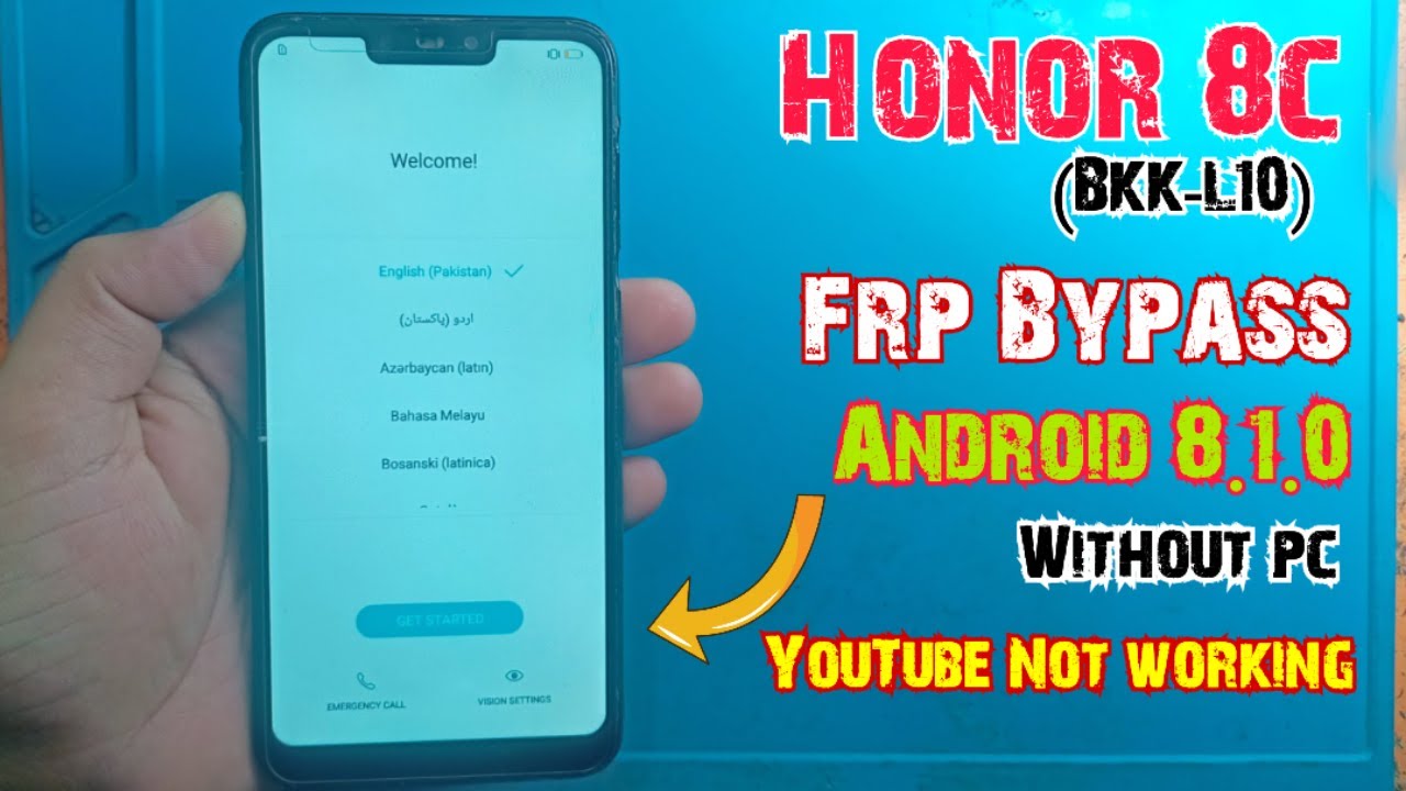 Huawei Honor 8c Frp bypass | Honor 8c Android 8.1.0 frp | Honor 8c frp ...