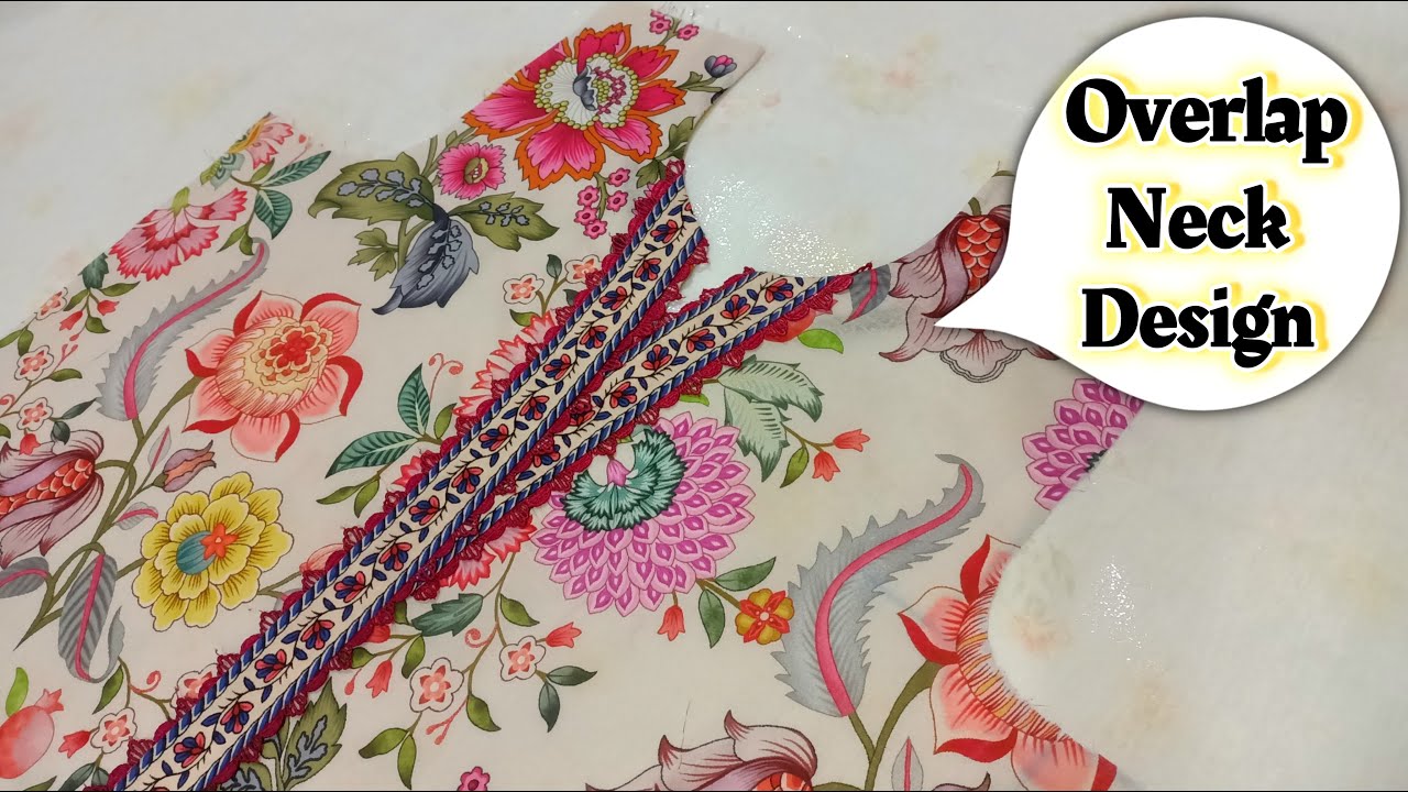 How to Make a Beautiful V Placket Neck Design with Lace? Super Easy Sewing Tutorial💫 - YouTube