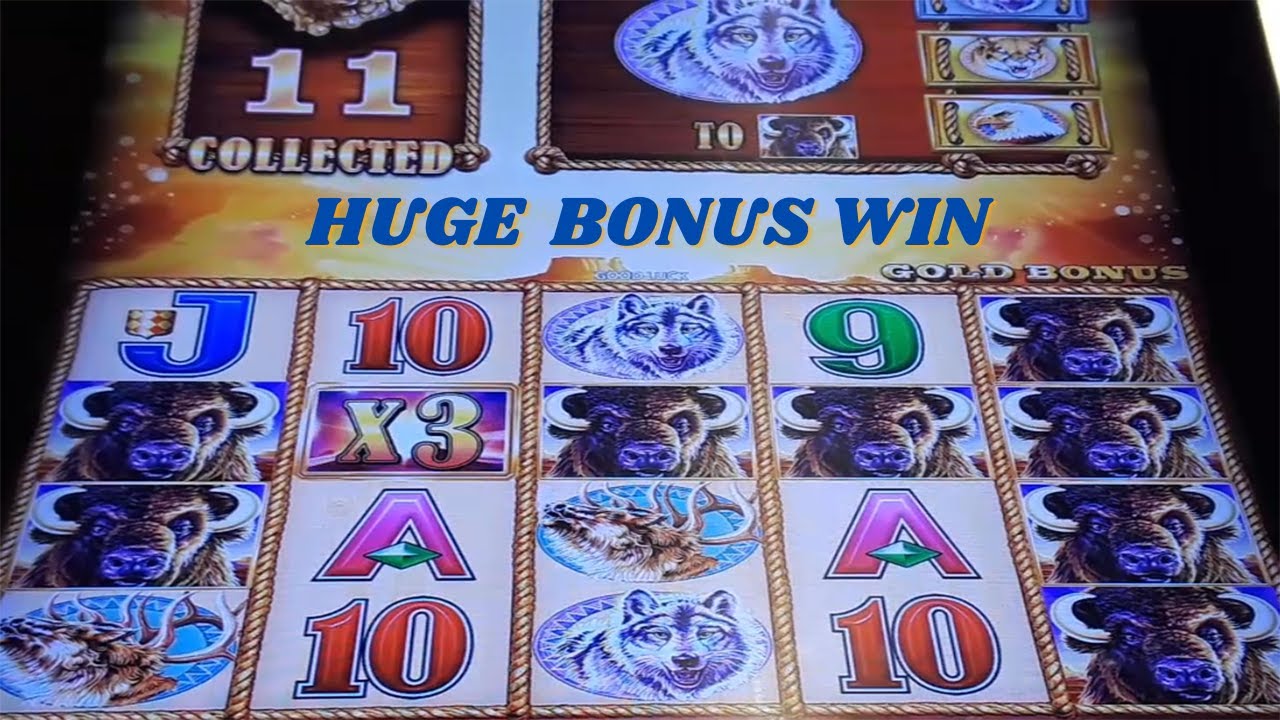 HUGE BONUS WIN With Buffalo And Sunset x3 On BUFFALO GOLD Slot Machine ...
