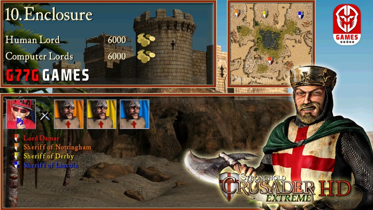 Stronghold Crusader Extreme | Mission 10 Enclosure | G77G GAMES - YouTube
