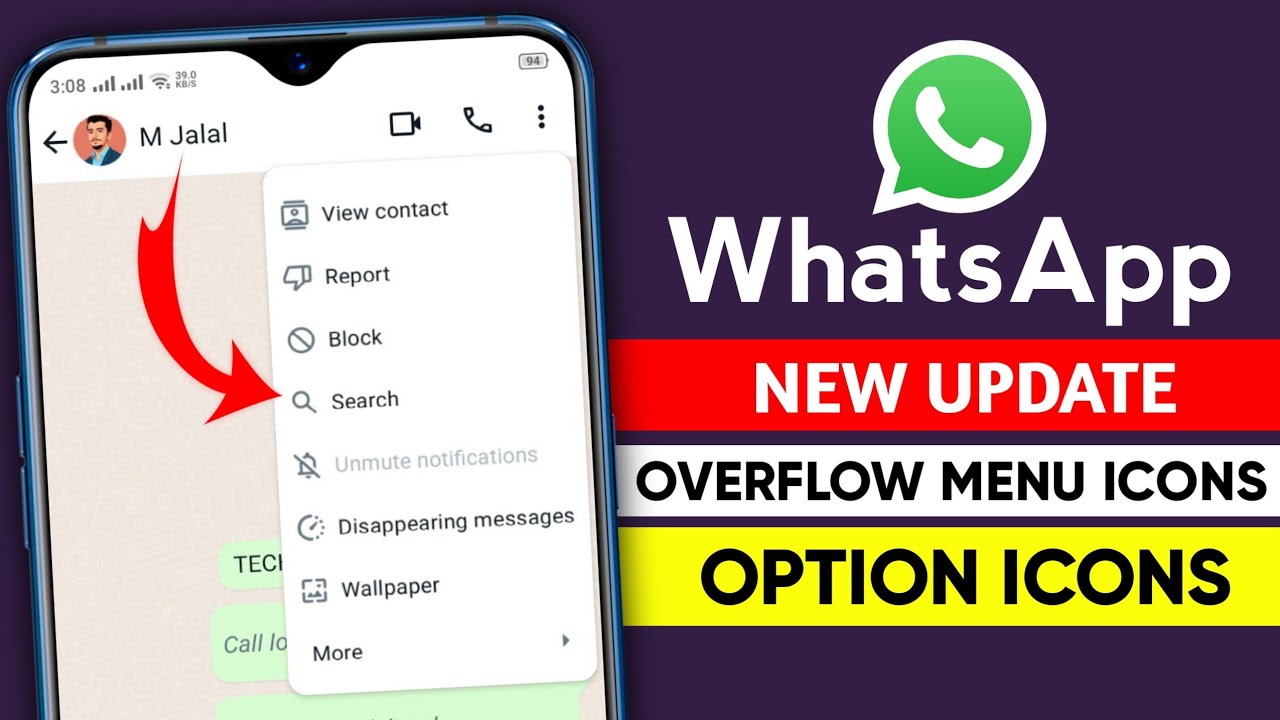 WhatsApp new icon for overflow menu || WhatsApp new update || WhatsApp ...
