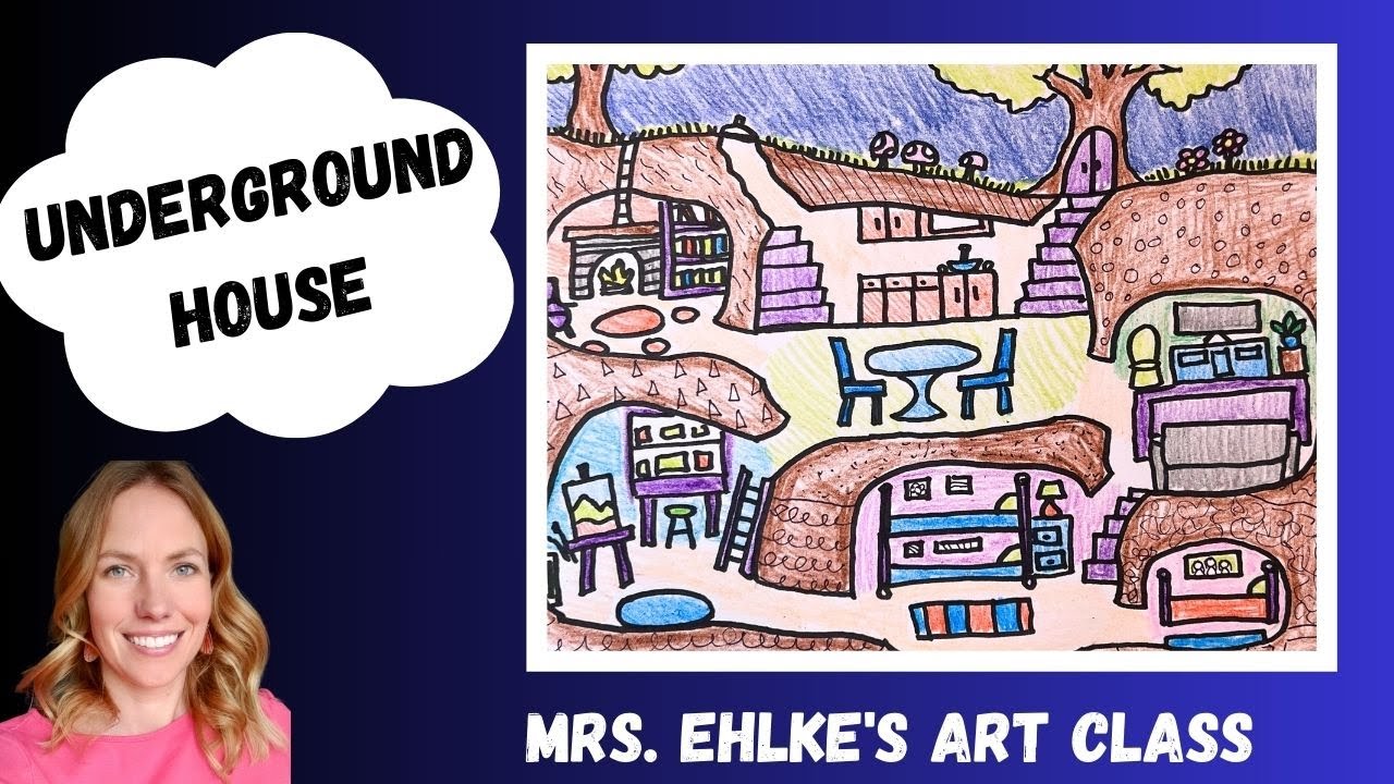 Draw an Underground House - YouTube