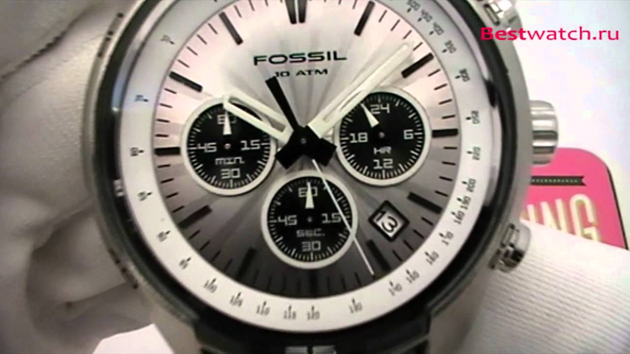 Обзор мужских часов Fossil Chronograph CH2592 - YouTube
