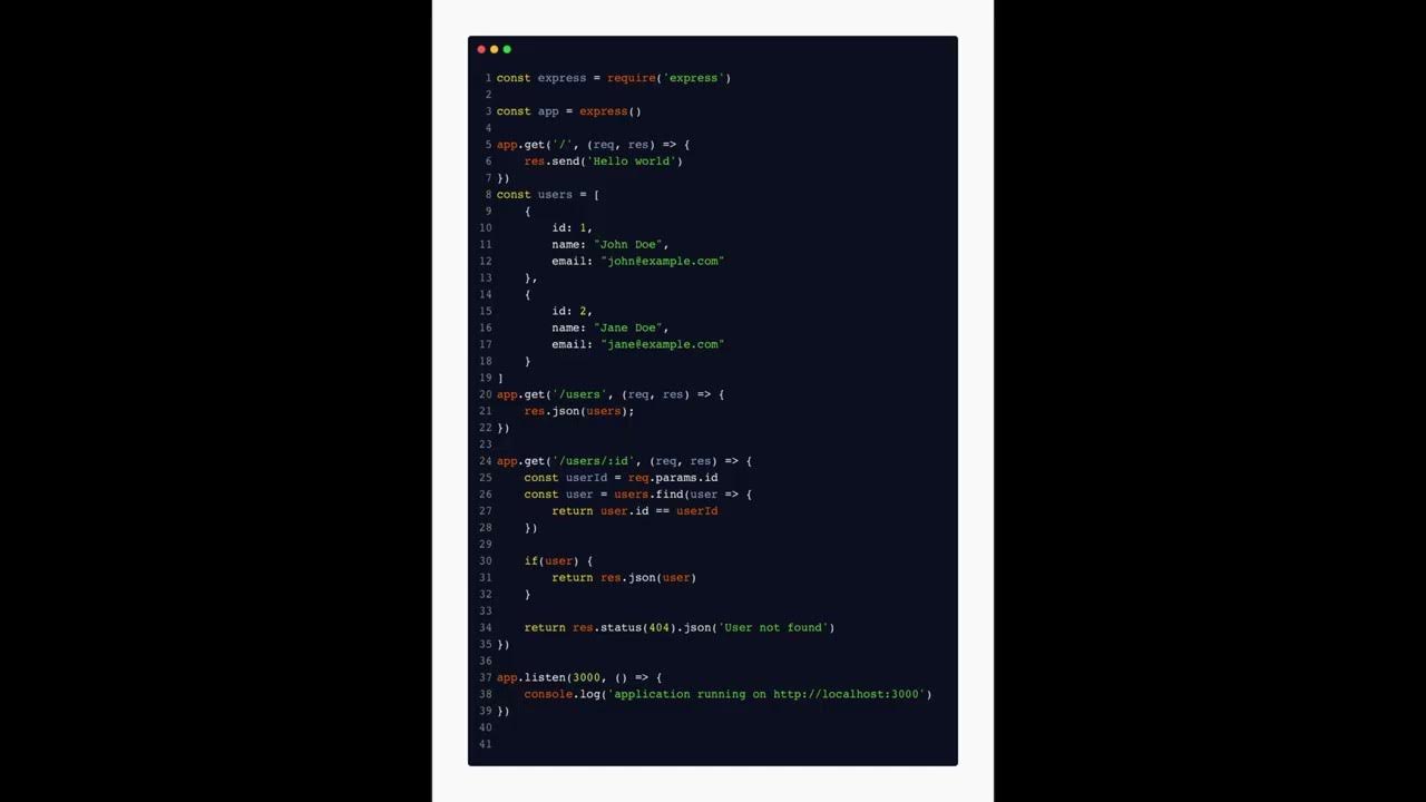 Express.JS crash course - Part 2A - YouTube Express.JS crash course - Part 2A - YouTube