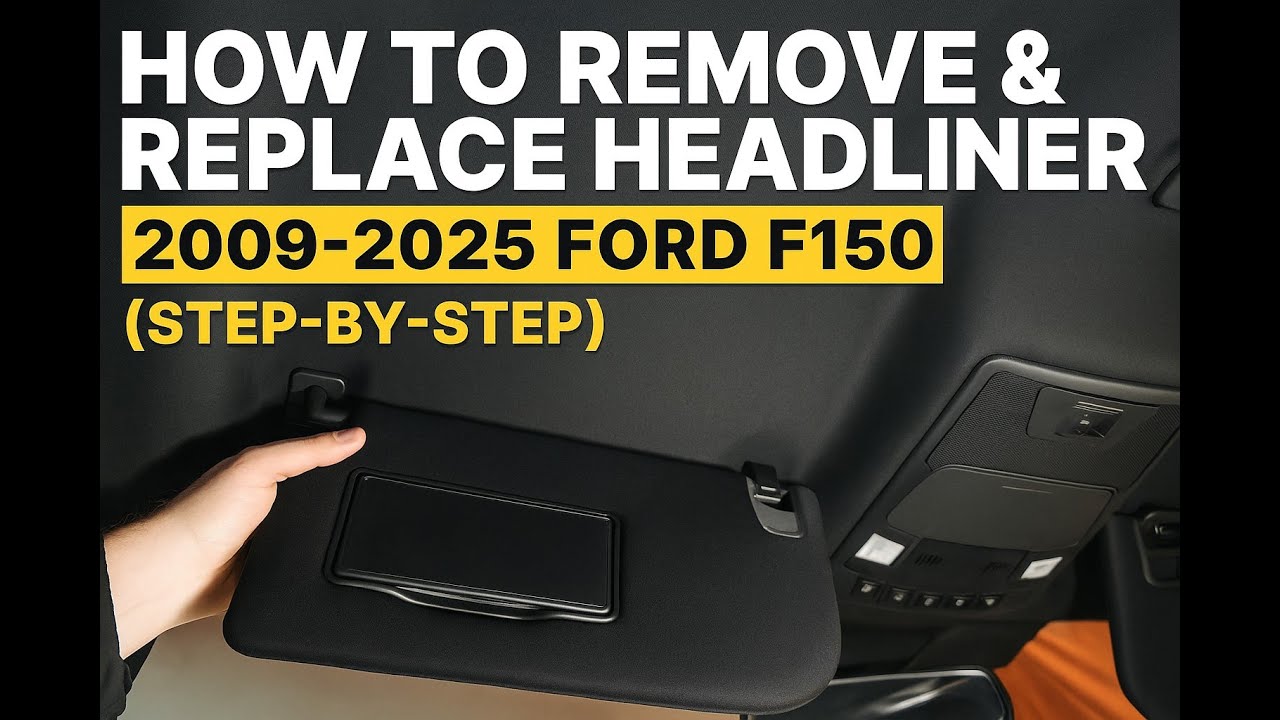 How to Remove & Replace Headliner on 2009 - 2025 Ford F150 Step by Step ...