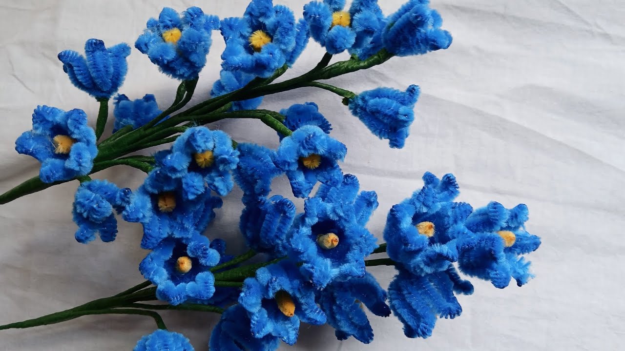Easy pipe cleaner flower bluebell #easy for beginners #diy craft - YouTube