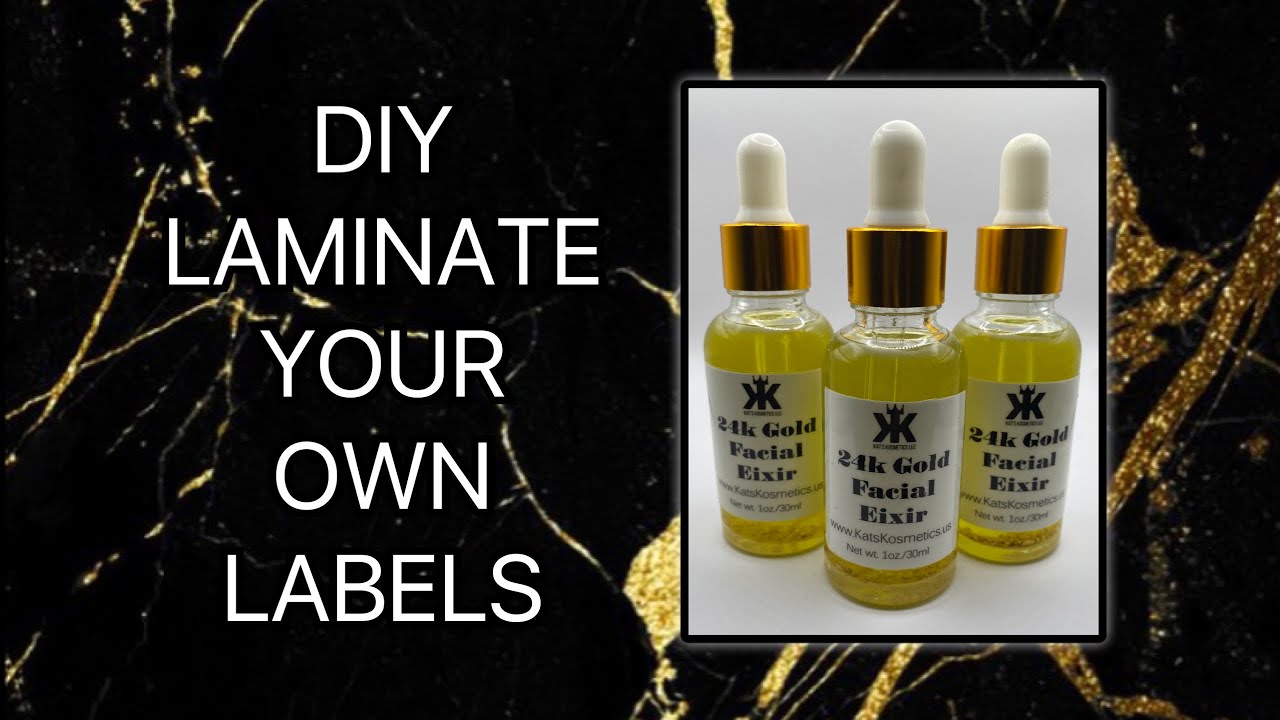 DIY HOW TO LAMINATE YOUR LABELS - YouTube