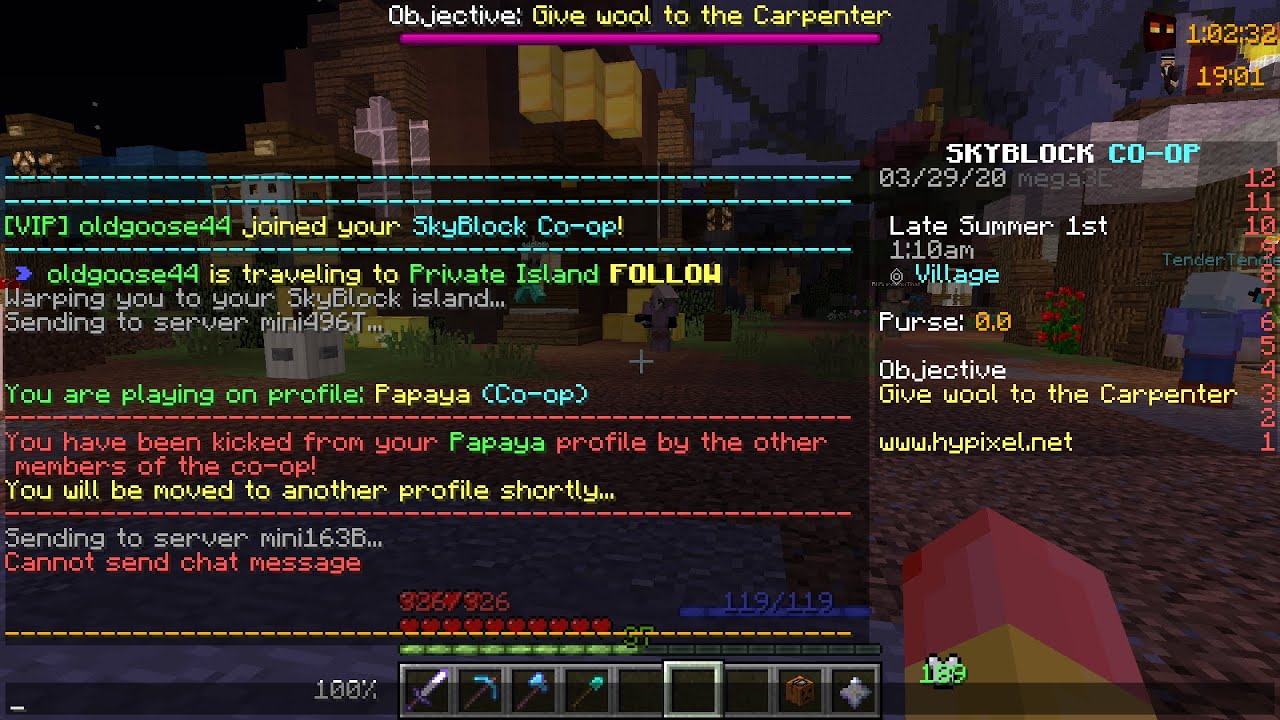 i got kicked from my island plz help hypixel skyblock - YouTube