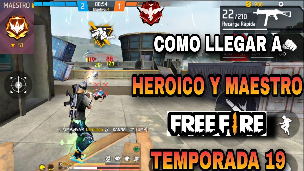 COMO LLEGAR A HEROICO Y MAESTRO EN DUELO DE ESCUADRAS RÁPIDAMENTE *TEMPORADA 19* FREE FIRE - YouTube