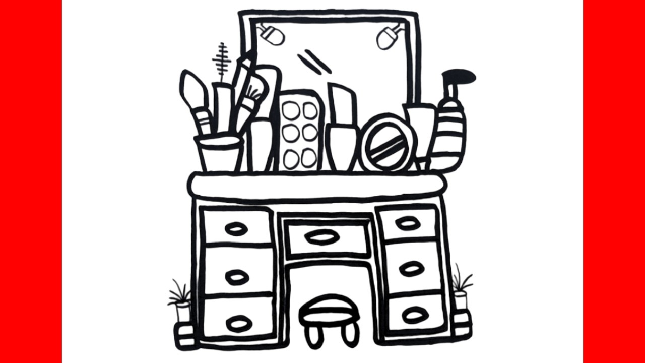 How to Draw Makeup Tool | Drawing and Coloring Page - YouTube