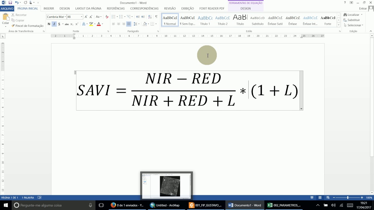 ArcGis: SAVI - YouTube
