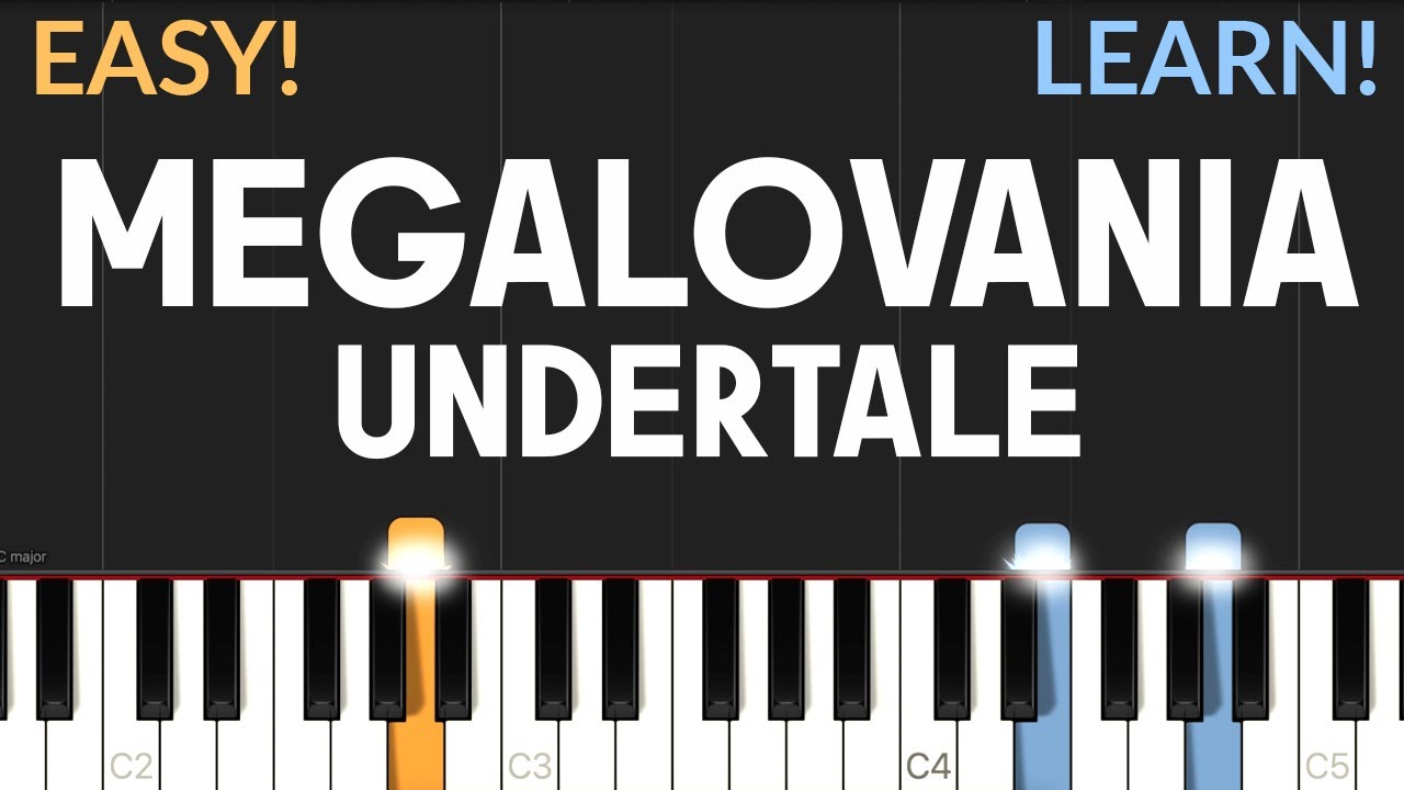 Megalovania - Undertale | EASY Piano Tutorial - YouTube