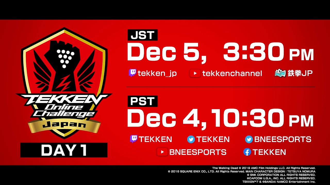 【Day1】オンライン日韓戦 - #TEKKEN Online Challenge Japan - YouTube