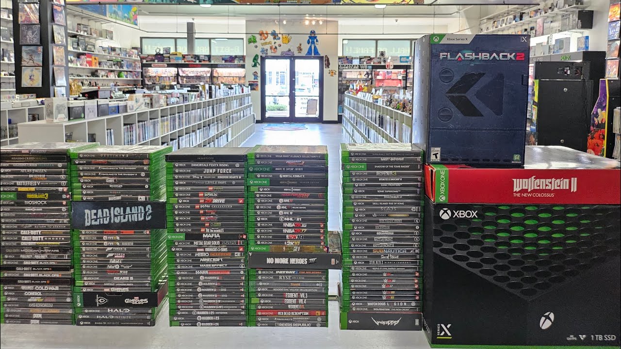 Xbox one/X games & console priced/cleaned & just put on the shelves ...