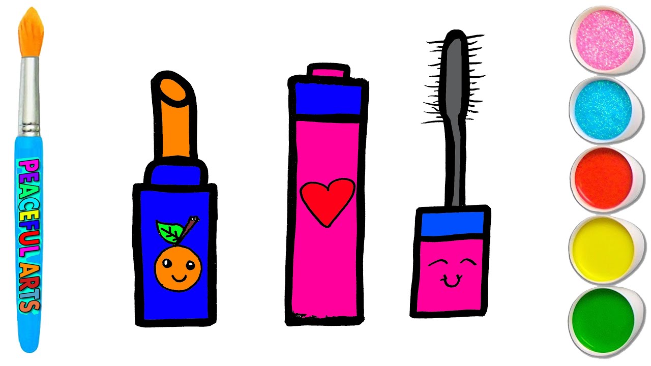 HOW TO DRAW A CUTE LIPSTICK, DRAW CUTE THINGS - YouTube