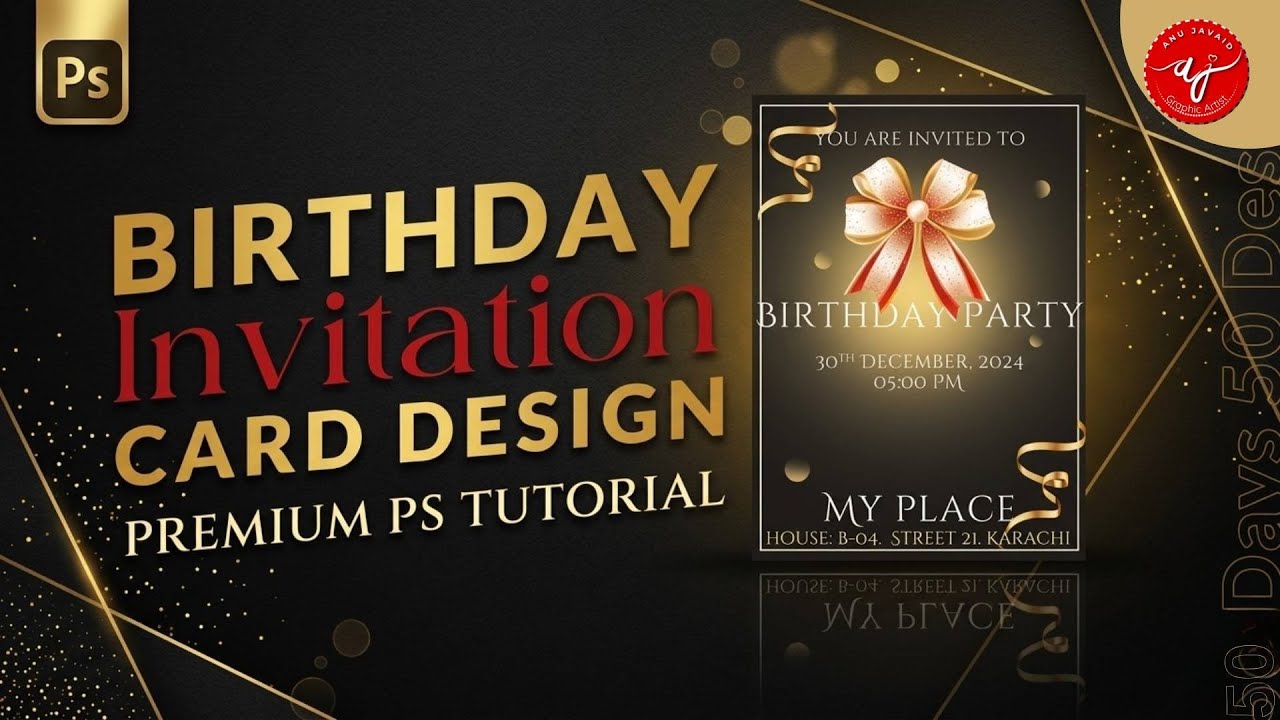 Design a creative Birthday Invitation Flyer in Photoshop | Full ...