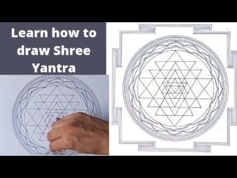 How to draw Shree Yantra Part-2.Geometric Art -20 - YouTube