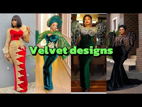 Latest Velvet gown styles || Velvet designs for Owanbe 2025 || Velvet Aso ebi styles #velvetdresses 