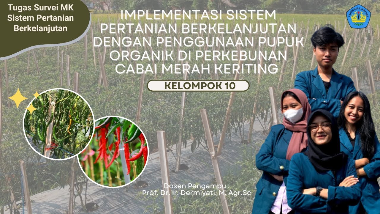 IMPLEMENTASI SISTEM PERTANIAN BERKELANJUTAN DENGAN PENGGUNAAN PUPUK ORGANIK DI PERKEBUNAN CABAI ...
