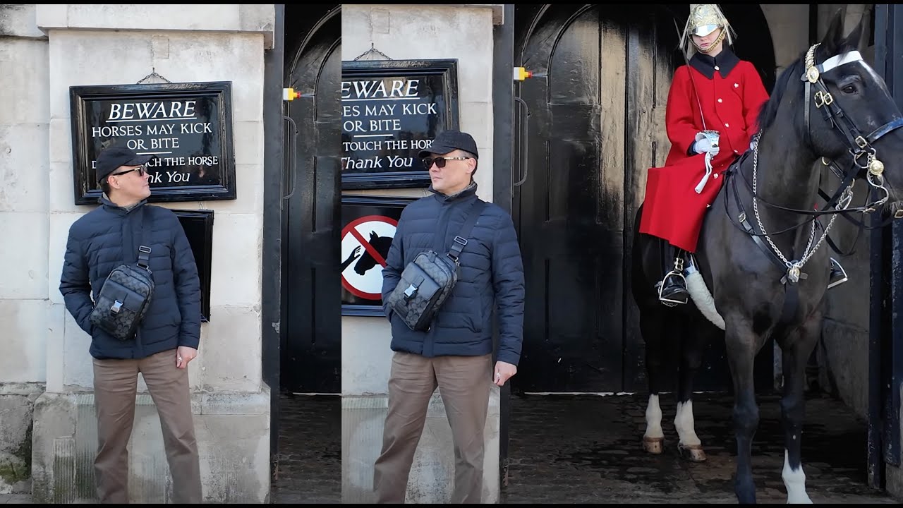 Lady Guard SHOO0UTS at him TWICE!! GET Out of the White Box, - YouTube