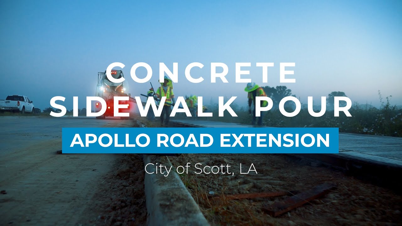 Concrete Sidewalk Pour | Apollo Road Extension | City of Scott ...