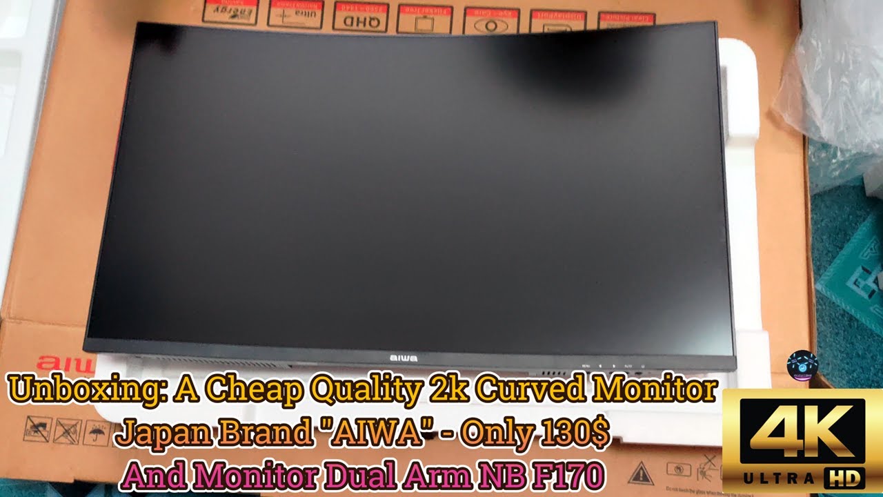 Unboxing A Cheap Japan Quality 2K Curved Monitor AIWA - YouTube