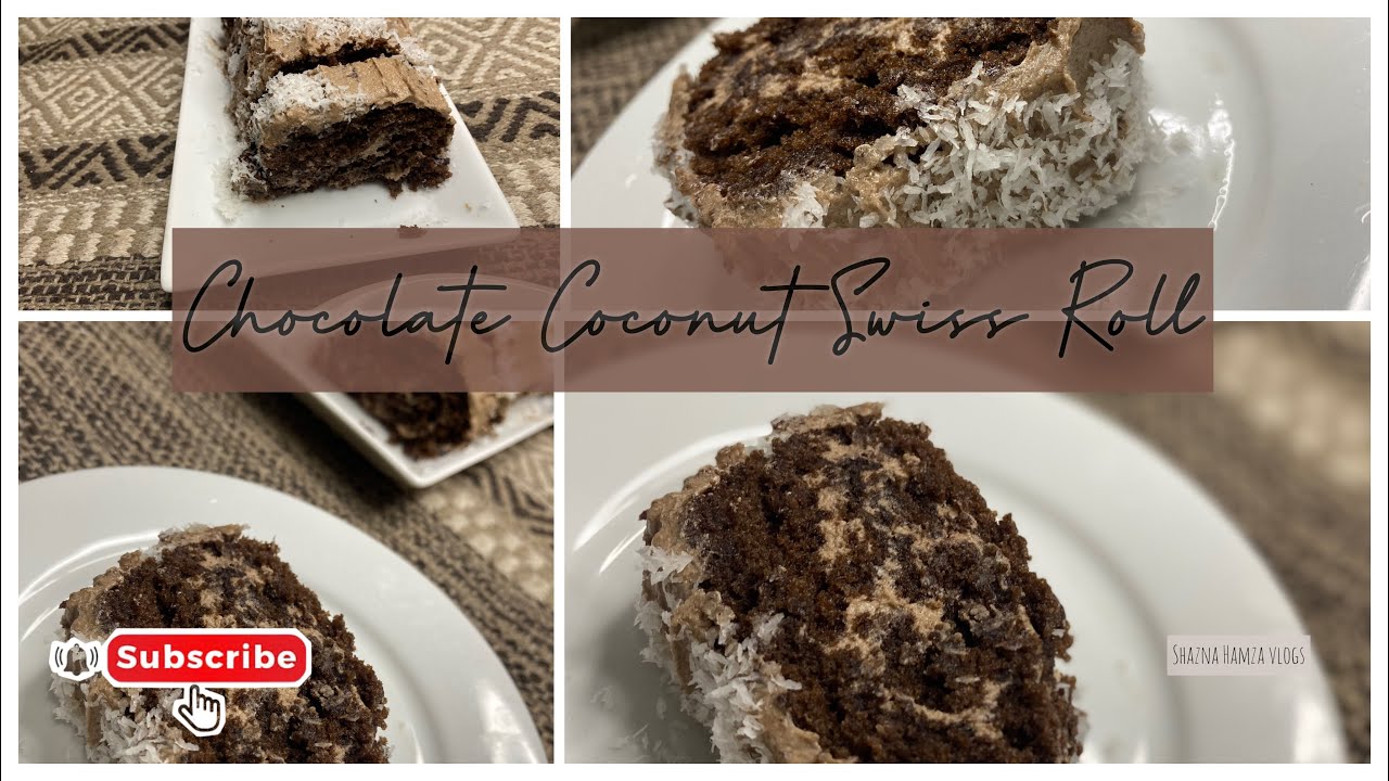 Chocolate Coconut Swiss Roll Cake | Easy Recipes | Shazna Hamza vlogs ...