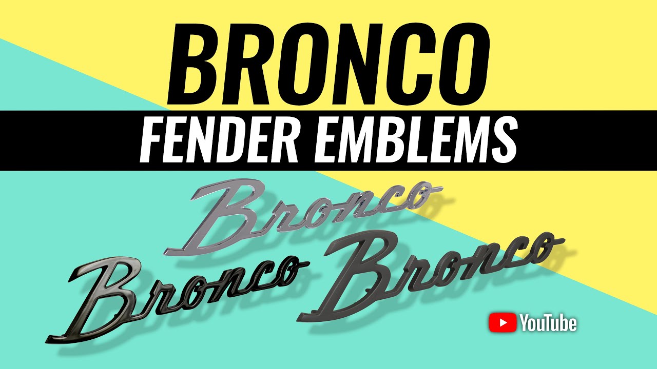 Peel and Stick fender emblems for the 1966-1977 Broncos and newer ...