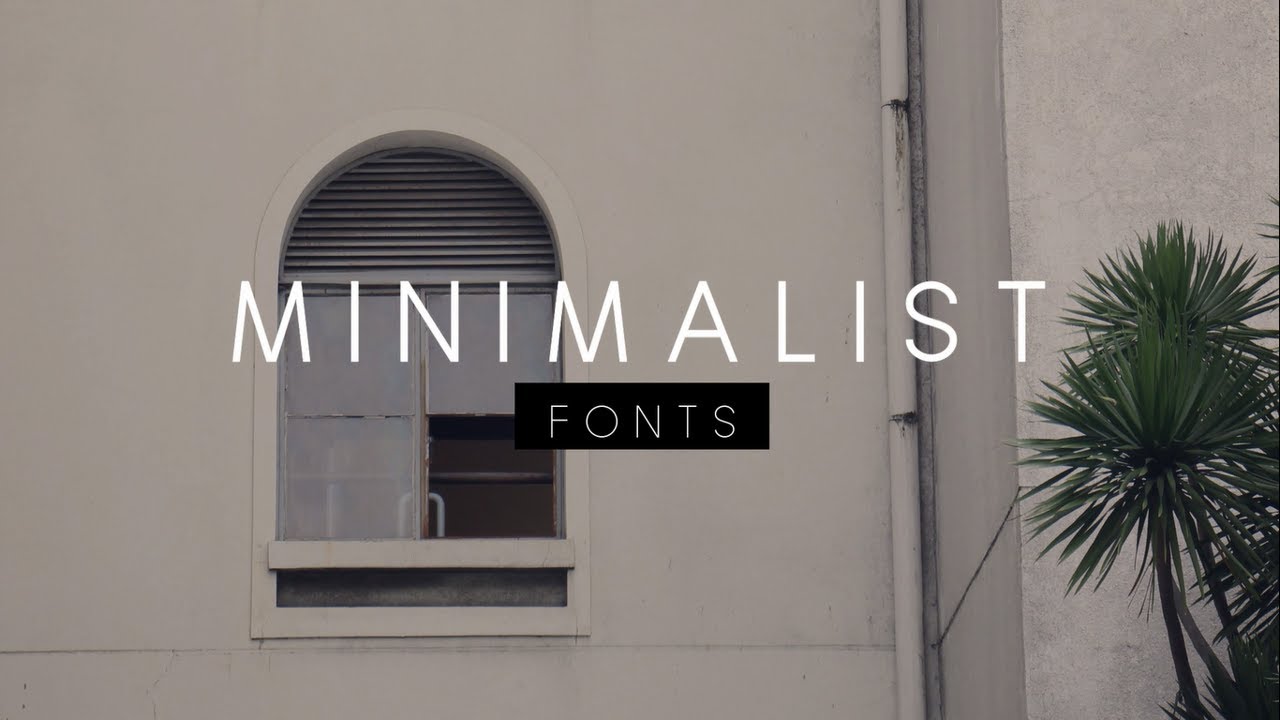 Minimalist Fonts | for FREE with download links | Part 1 - YouTube