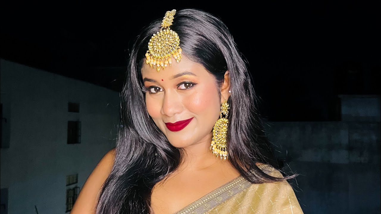 WEDDING MAKEUP LOOK || Step by step full tutorial | SAREE MAKEUP LOOK ...