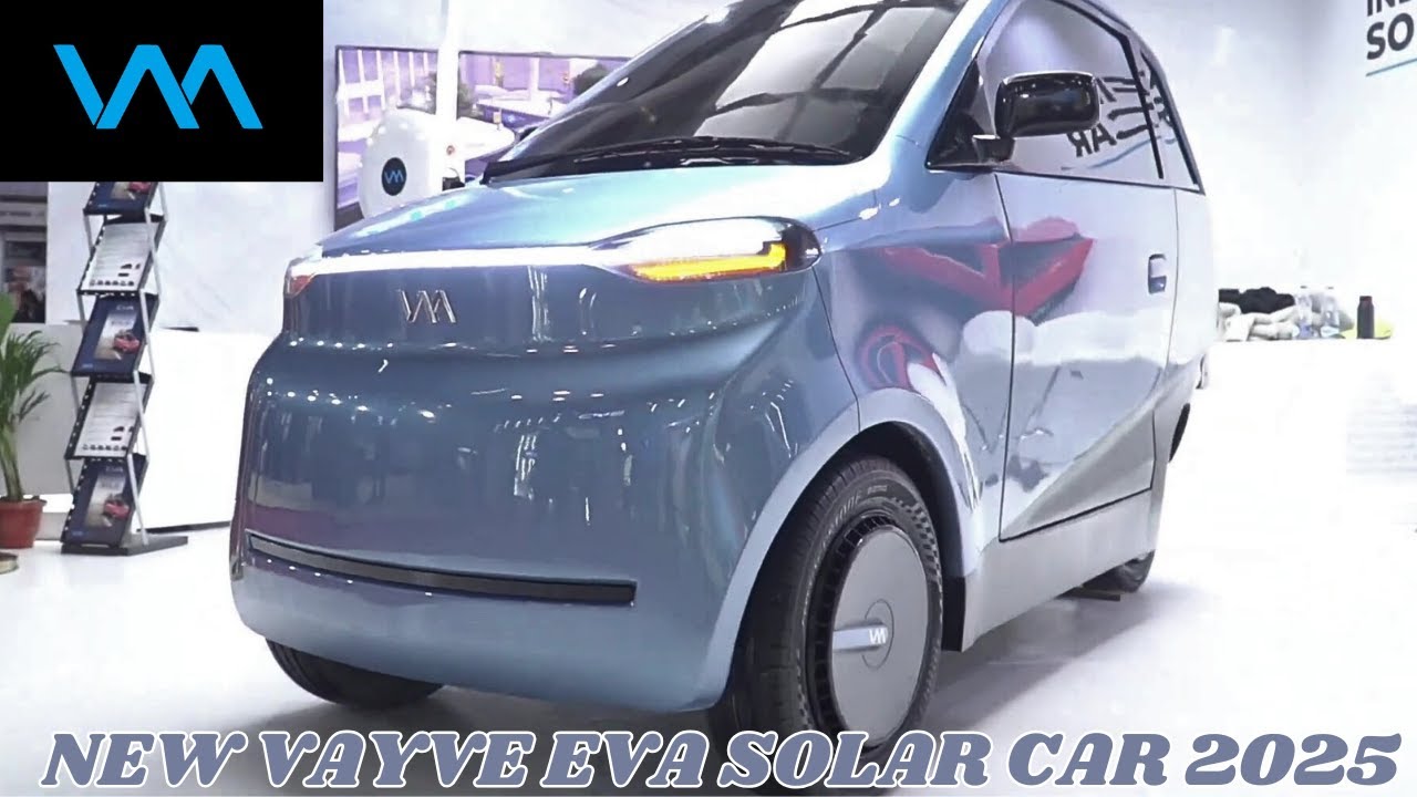 India's First Solar Car | New Vayve EVA Solar Car 2025 - YouTube