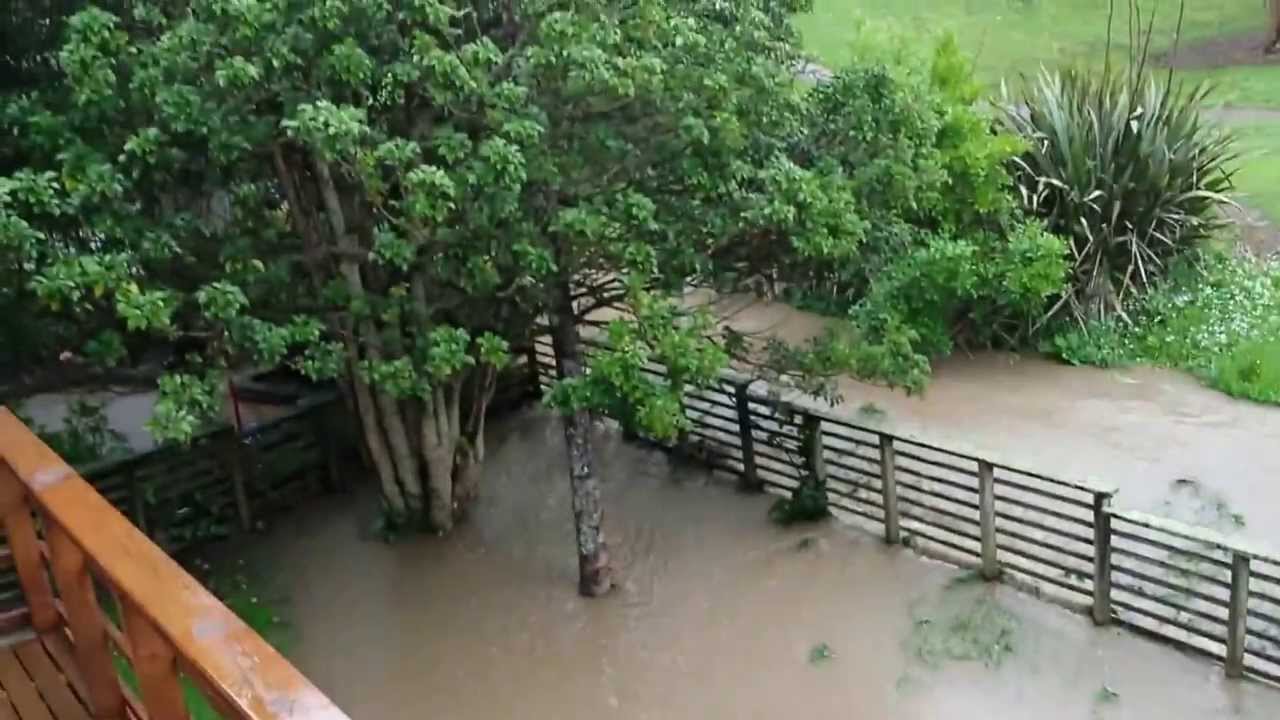 Flood in the back yard - YouTube