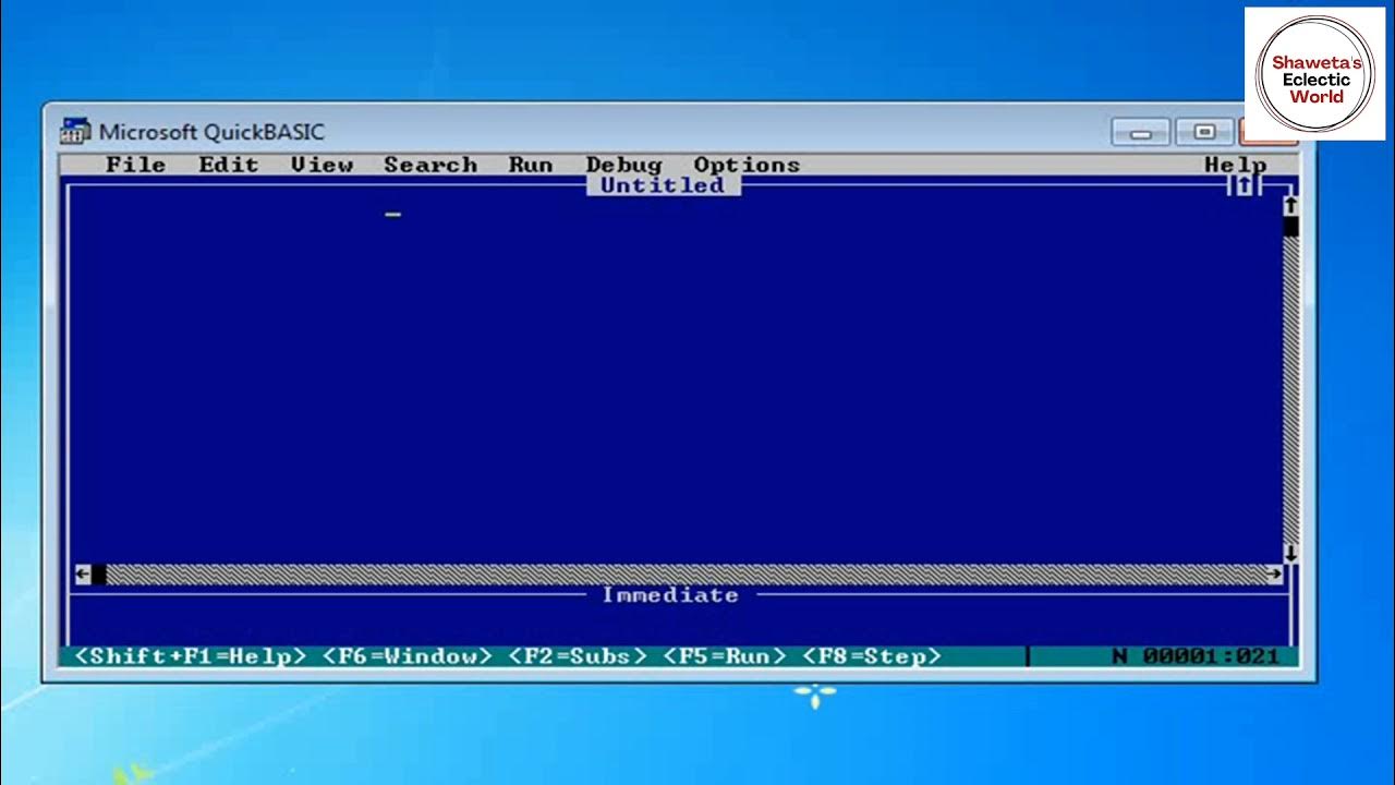 05 How to create a new program in QBasic language - YouTube