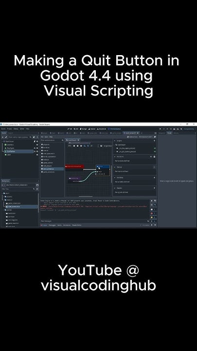 Quit Button in Godot Engine using Visual Scripting #godot #3dgamedevelopment - YouTube