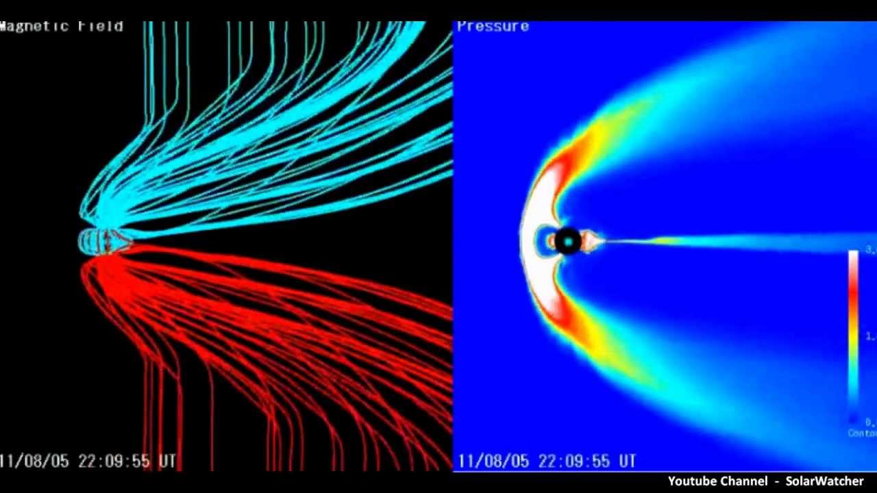 G4 Geomagnetic Storm / Magnetosphere Simulation Aug 5, 2011 - YouTube