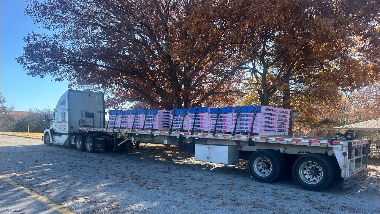 OTR Flatbed Trucking #417. Delivering in Denton TX. Picking up shingles ...
