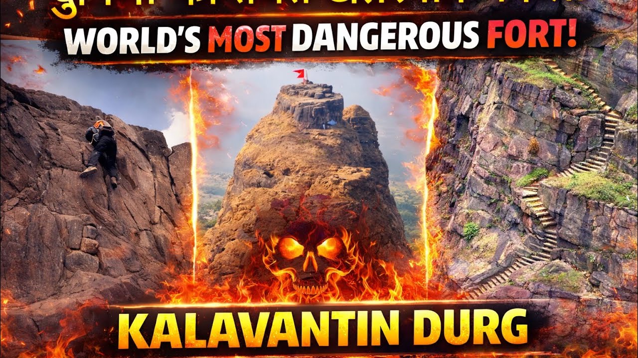 Most dangerous fort !! trek India Kalavantin drug #fort #india - YouTube