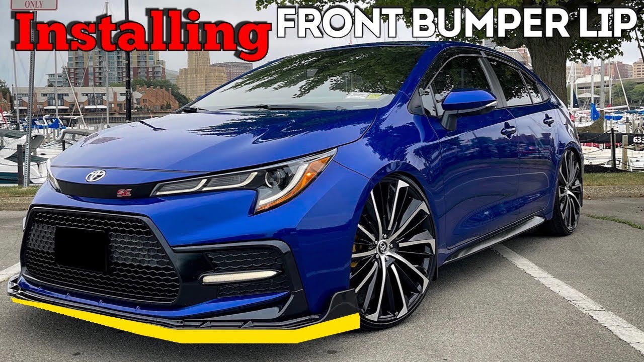 Installing Front Bumper Lip on TOYOTA COROLLA 2020 plus - The Easy Way ...