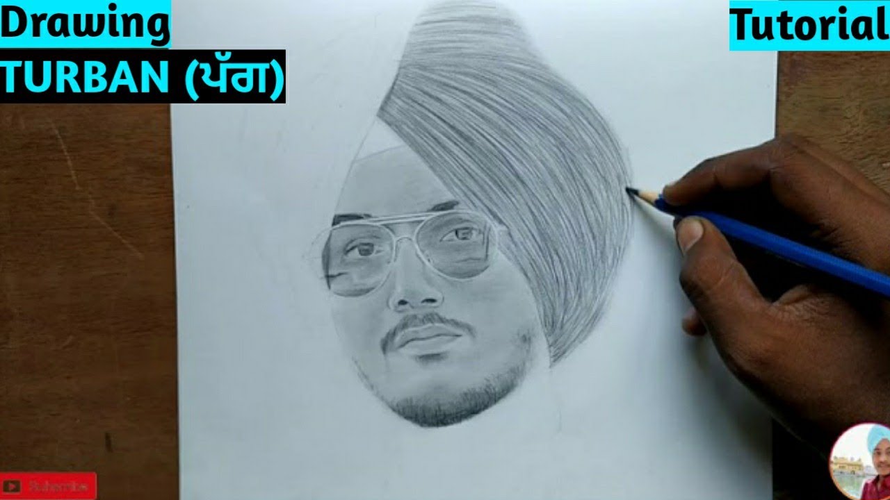 How to draw TURBAN (Pagg) | Timelapse video 😍 #turban - YouTube