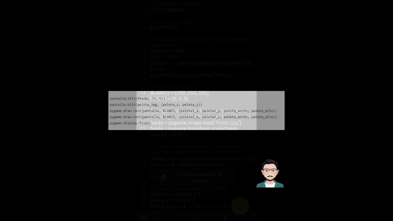 pong en python y pydroid #python #PythonParaNiños #Pygame #AprendeProgramando #JuegosEducativos ...