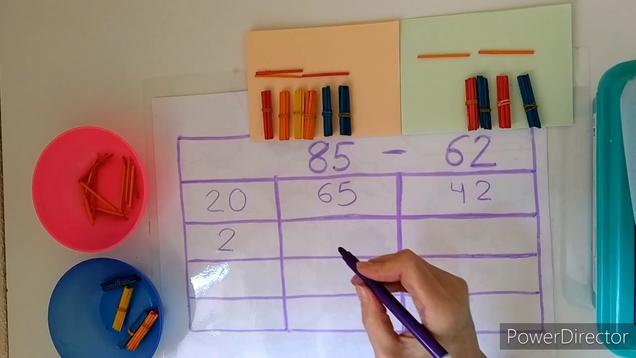 Iniciación a la resta ABN en rejilla - YouTube