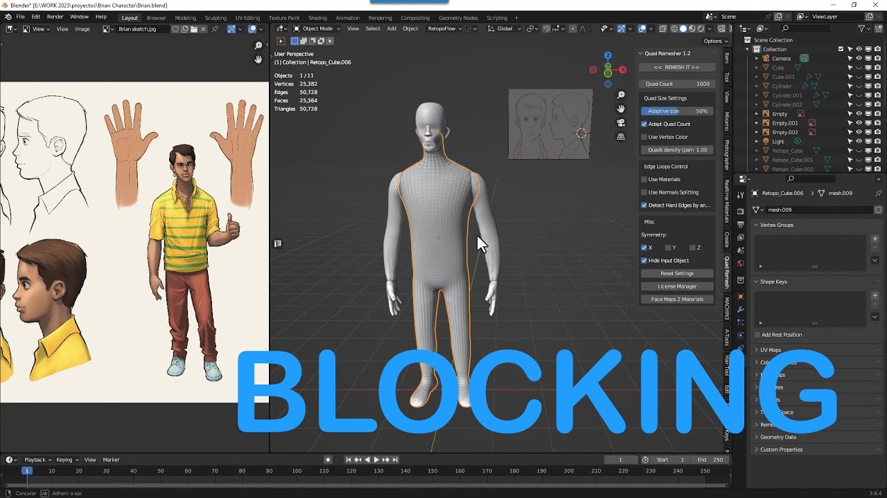 Creando un personaje a través de Blocking en Blender (PARTE 1) - YouTube