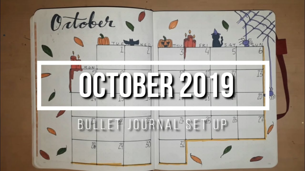 October 2019 Bullet Journal Set Up - YouTube