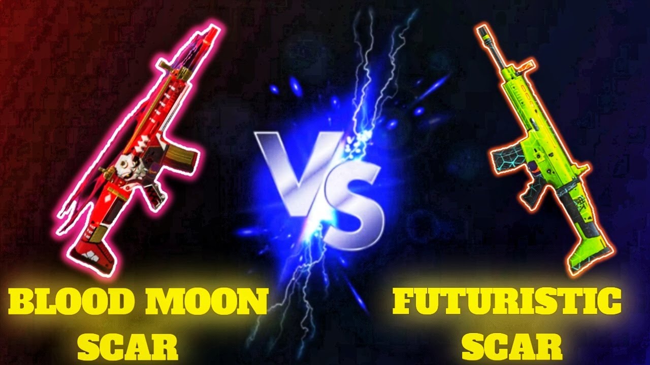 BLOOD MOON SCAR VS FUTURISTIC SCAR ||FREE FIRE HIGHLIGHTS ||green 99 ...